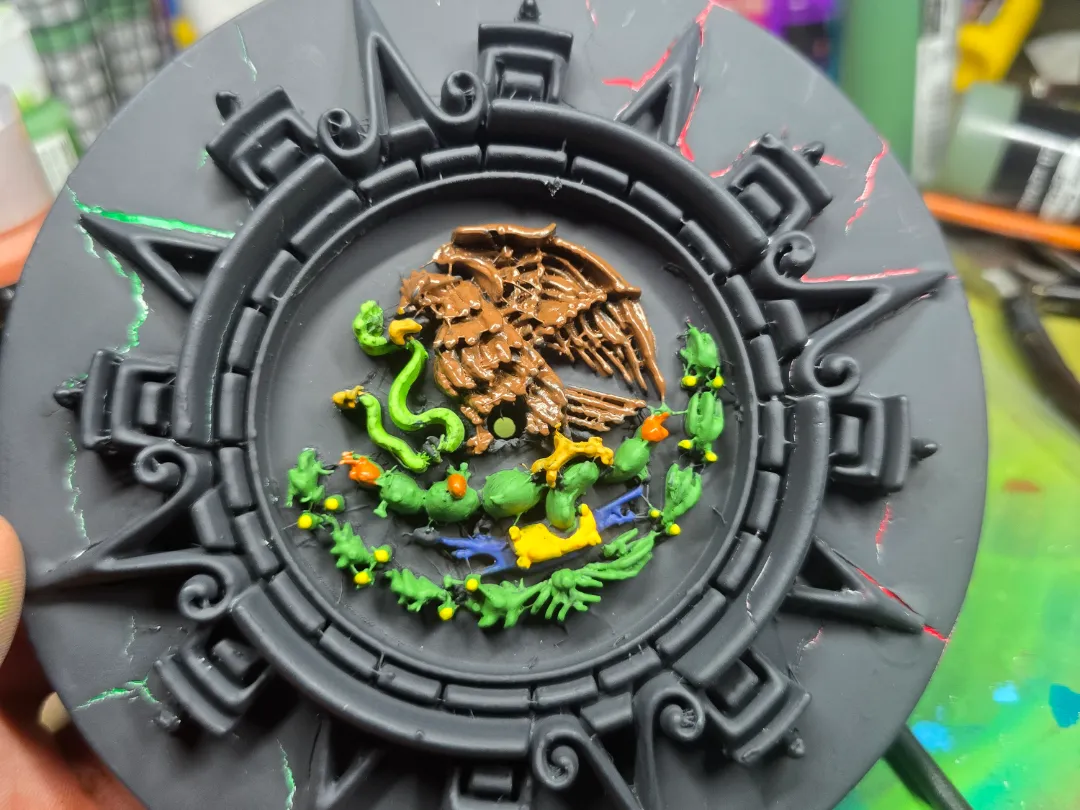 Mexican Aztec Emblem - Free 3D Print Model - MakerWorld