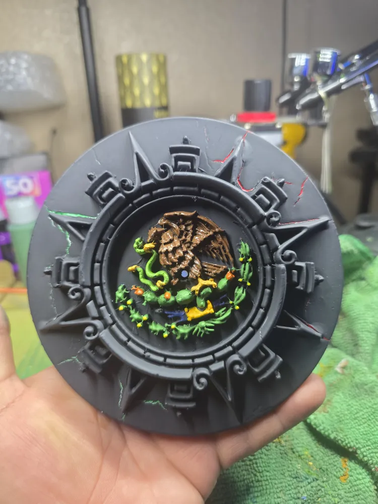 Mexican Aztec Emblem - Free 3D Print Model - MakerWorld
