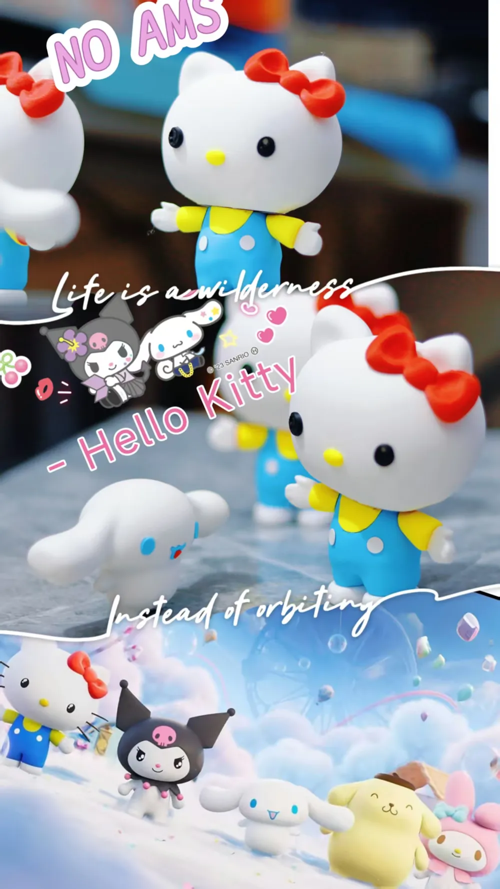 三丽鸥（Sanrio）---No AMS--- 凯蒂猫 （Hello Kitty）一只白色猫咪 来自 Picasso MakerWorld：免费下载 3D 模型