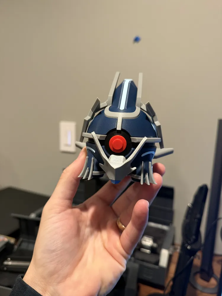 #0483 - Dialga Twist Locking Pokeball - Free 3D Print Model - MakerWorld