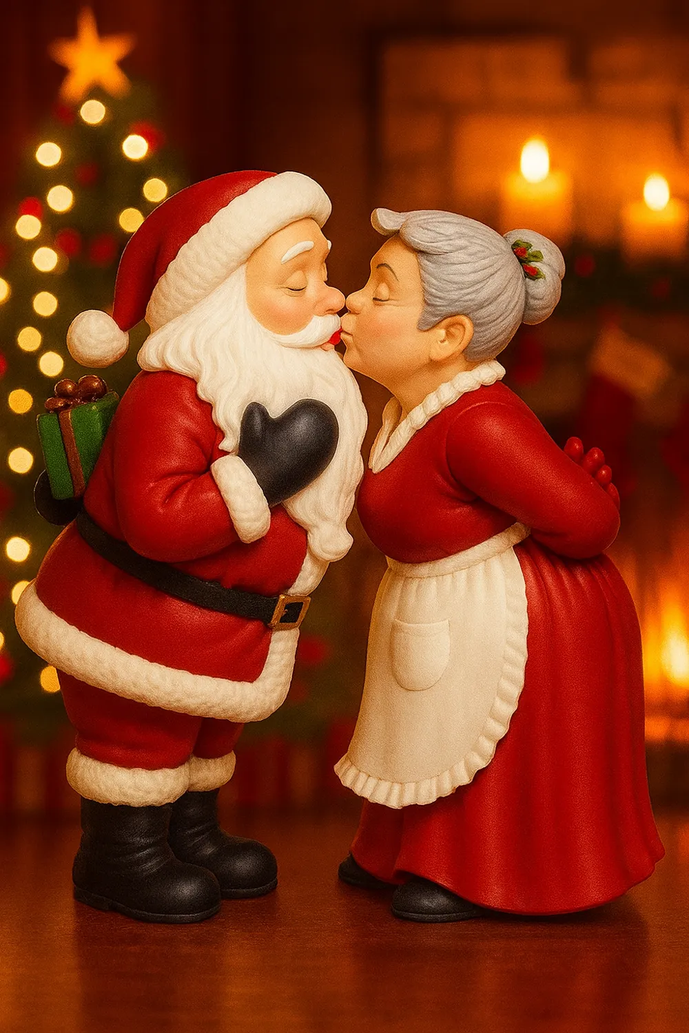 Papai e Mamãe Noel se beijando por TheoJustine MakerWorld: Baixe ...