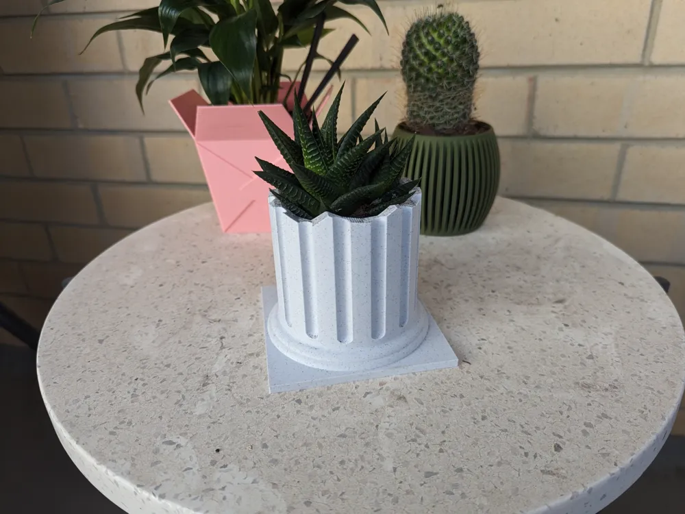 Greek Column Succulent Plant Pot by AFKPrintsAU - MakerWorld