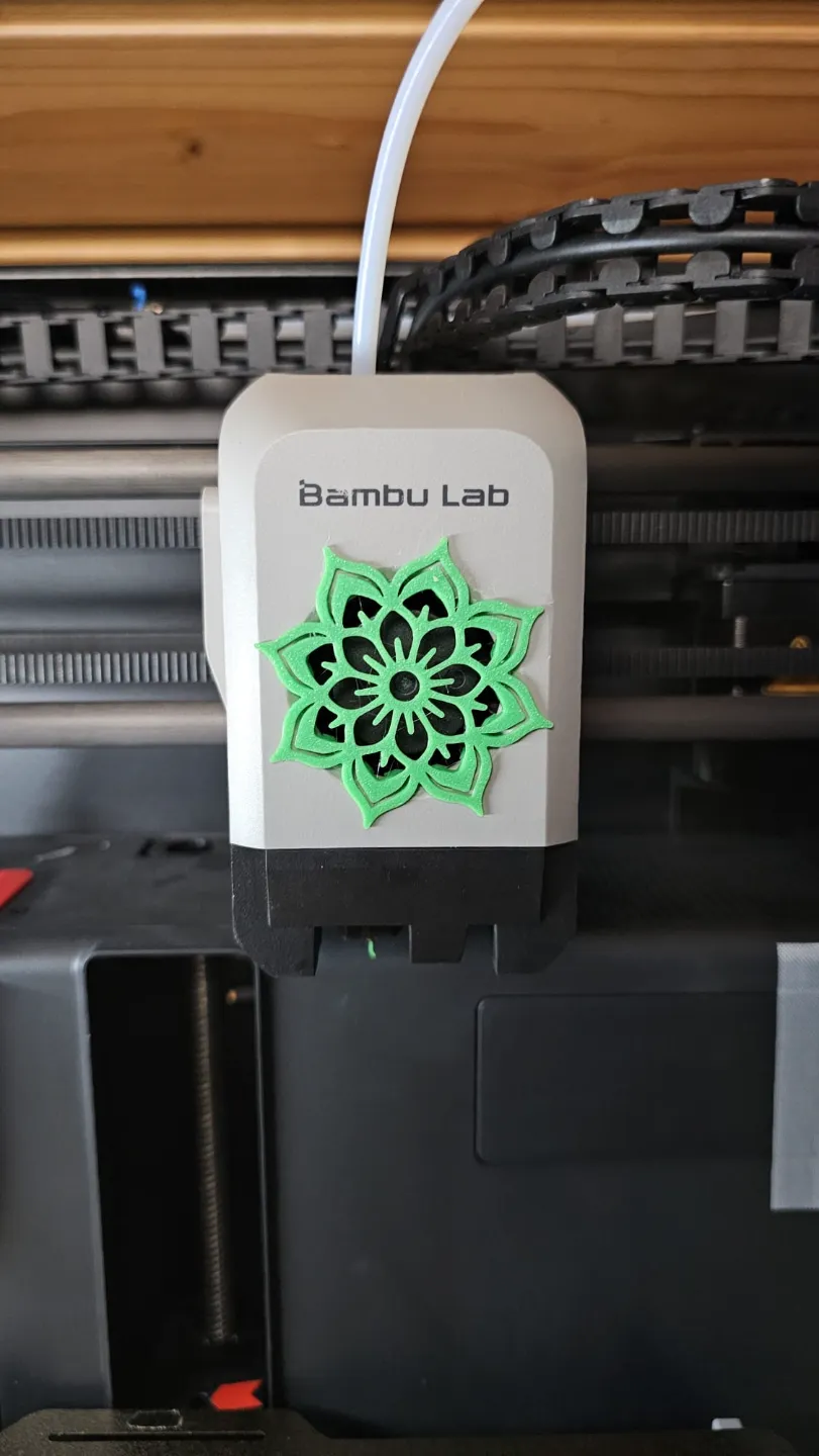 P1S/P1P Fan Cover Mandala Flower - Free 3D Print Model - MakerWorld