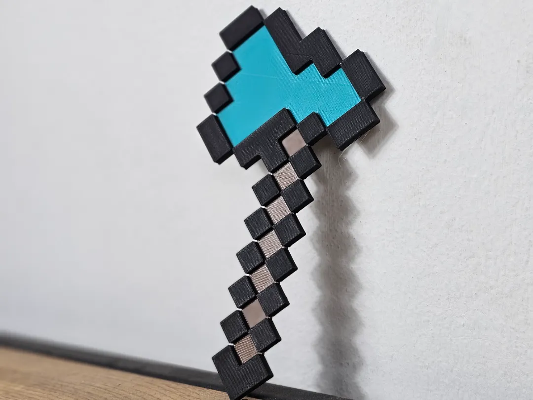 Minecraft Diamond Axe - Free 3D Print Model - MakerWorld