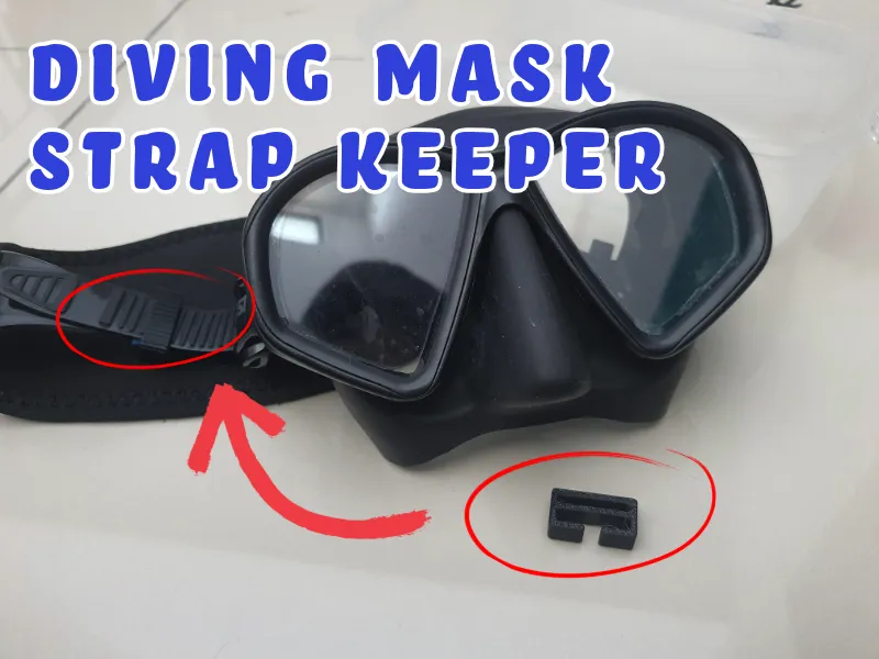 Diving mask strap belt loop keeper by Intechno3D - MakerWorld