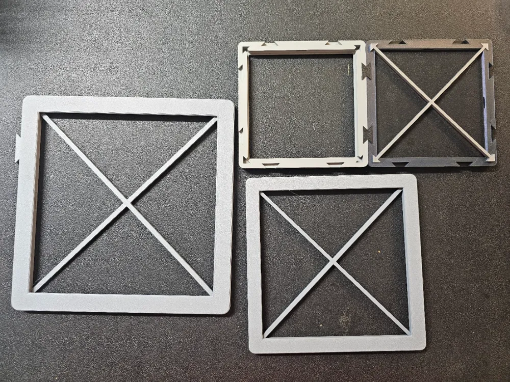 Connectors and block offs for 200mm x 200mm frame. by 3DX Print the ...