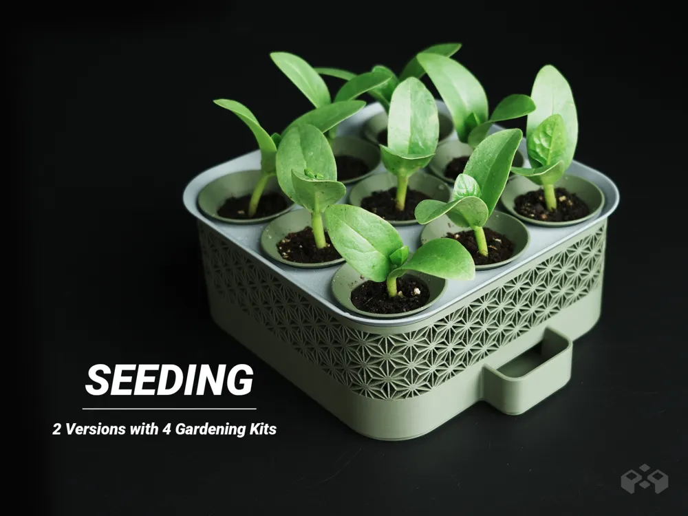 Self Watering Seed Starter with Greenhouse Cover by Meyui MakerWorld: Download Free 3D Models