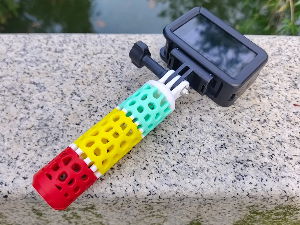 GoPro, DJI Action grip, selfie stick, handle by 生命即创造 MakerWorld ...