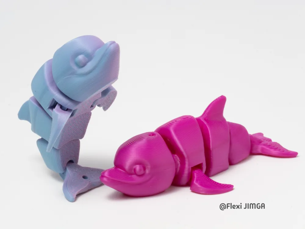 Pequeno golfinho - Articulado & Chaveiro por 🟢 Flexi JIMGA MakerWorld: Baixe modelos 3D gratuitos
