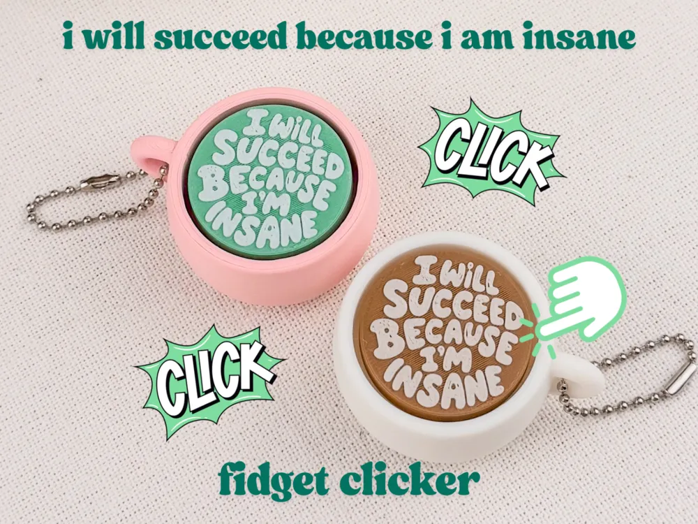 Latte Fidget (I will succeed because I'm insane) - Free 3D Print Model ...