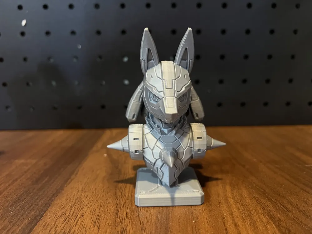 Mecha Pokemon Series: Lucario Bust by AT62 MakerWorld: Download Free 3D ...