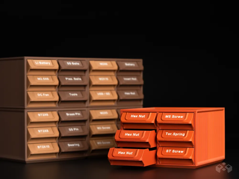 Workstation System Stackable Part Drawer Organizer - Free 3D Print ...
