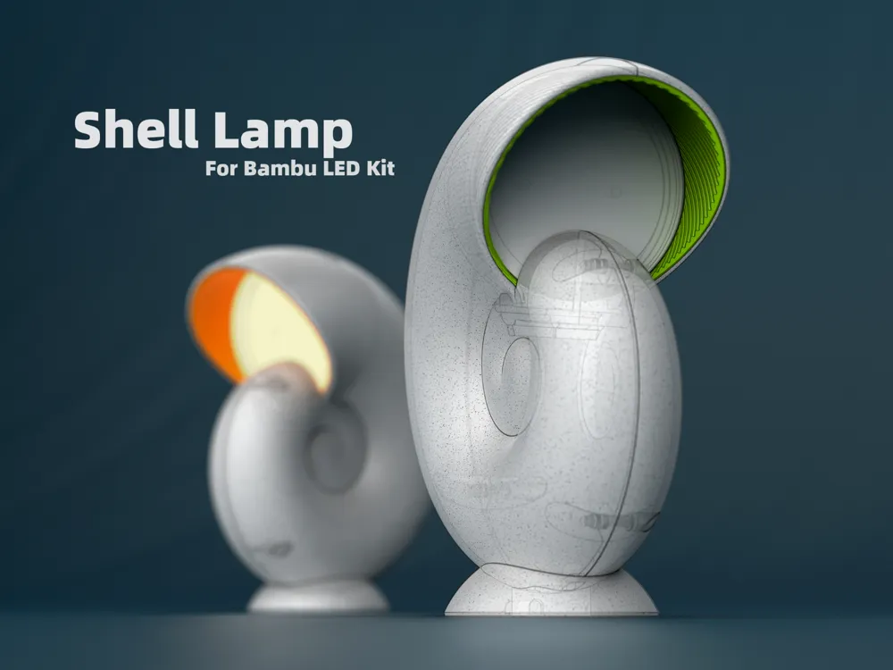 Shell Lamp V2.0 - Free 3D Print Model - MakerWorld