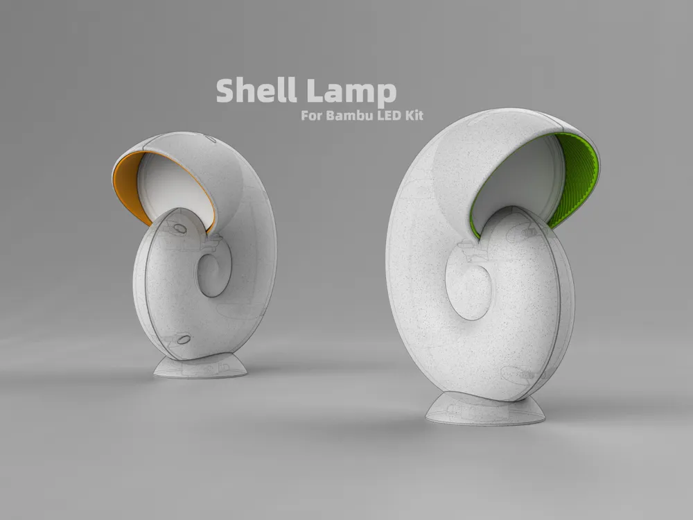 Shell Lamp V2.0 - Free 3D Print Model - MakerWorld