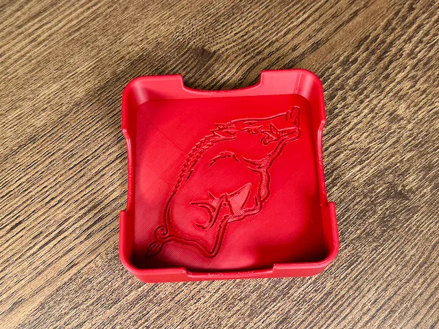 Arkansas Razorbacks 4 Coaster Set with Caddy by dcv designsMakerWorld ...