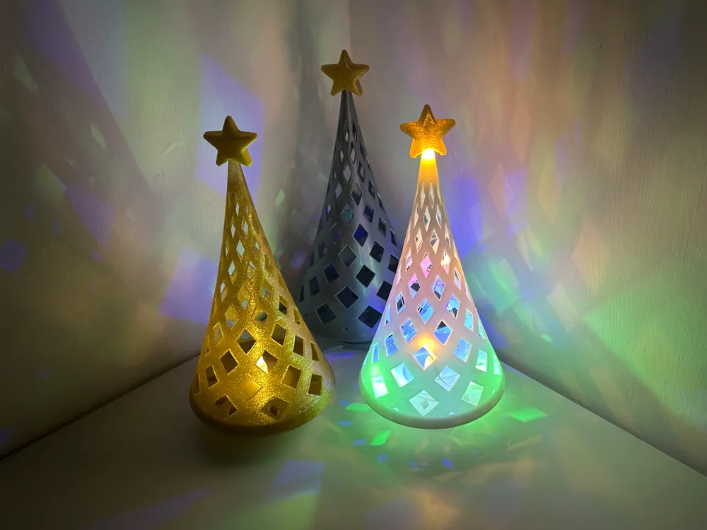 Tea light Christmas tree Luminous by Otrebor - MakerWorld