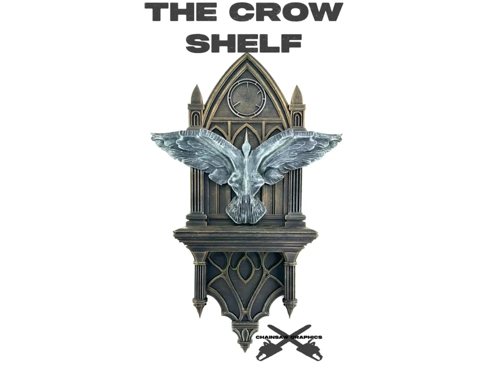 The Crow Cathedral Shelf - Free 3D Print Model - MakerWorld