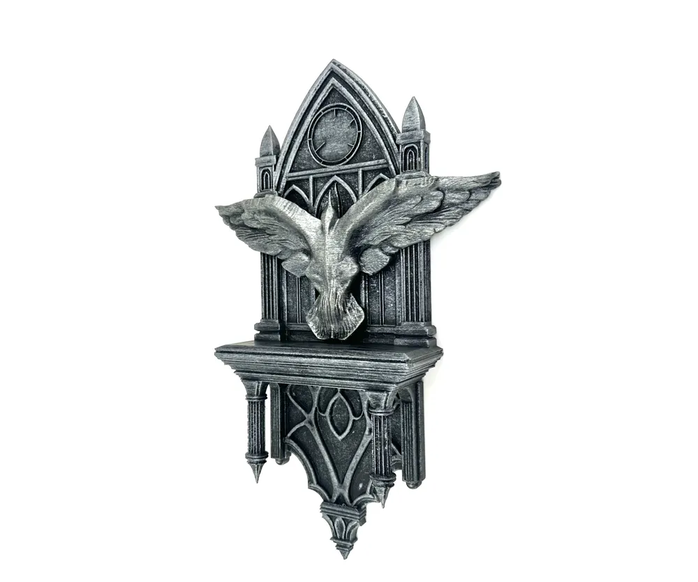 The Crow Cathedral Shelf - Free 3D Print Model - MakerWorld