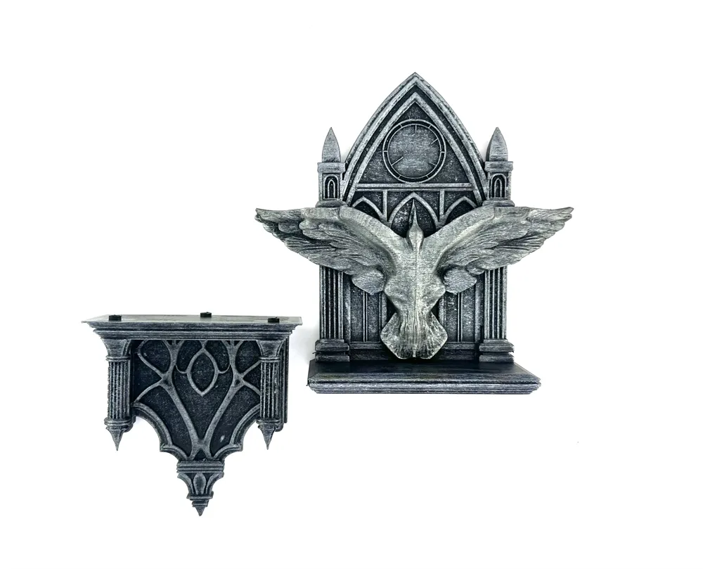 The Crow Cathedral Shelf - Free 3D Print Model - MakerWorld