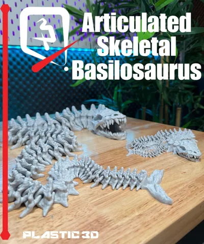 Articulated Skeletal Basilosaurus by Plastic3D MakerWorld: Download ...