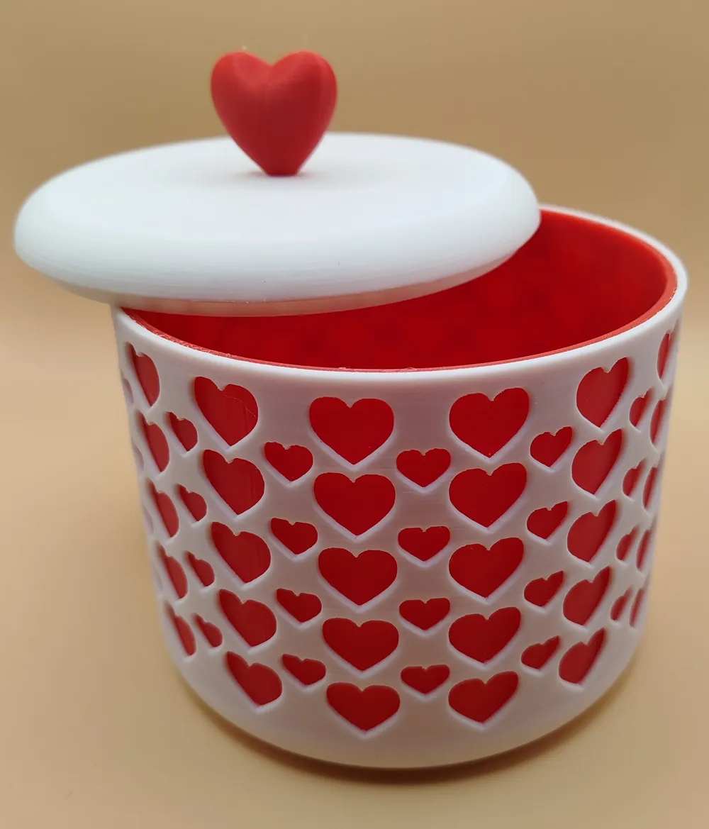 Boîte de rangement avec cœur - Modèle d'Impression 3D Gratuit - MakerWorld