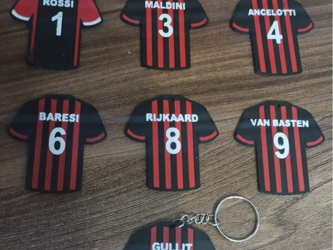 KEYCHAIN - MILAN JERSEY 90s by atz78 MakerWorld: Download Free 3D Models