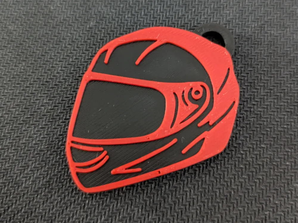 Motorcycle helmet keychain by Dava MakerWorld: Download Free 3D Models