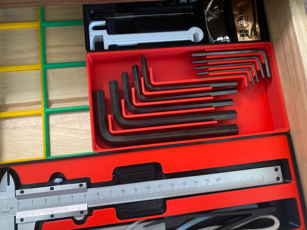 Allen wrench(hexagon key)box(Gridfinity 4x2x3u) by Ming3D_G MakerWorld ...