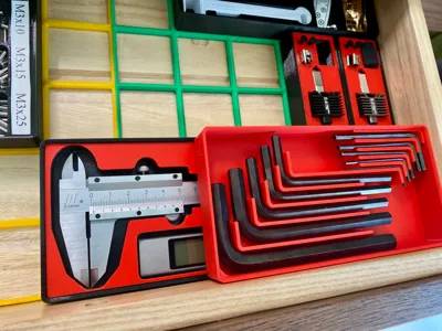 Allen wrench(hexagon key)box(Gridfinity 4x2x3u) by Ming3D_G MakerWorld ...
