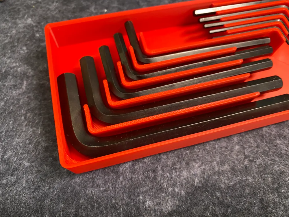 Allen wrench(hexagon key)box(Gridfinity 4x2x3u) by Ming3D_G MakerWorld: Download Free 3D Models