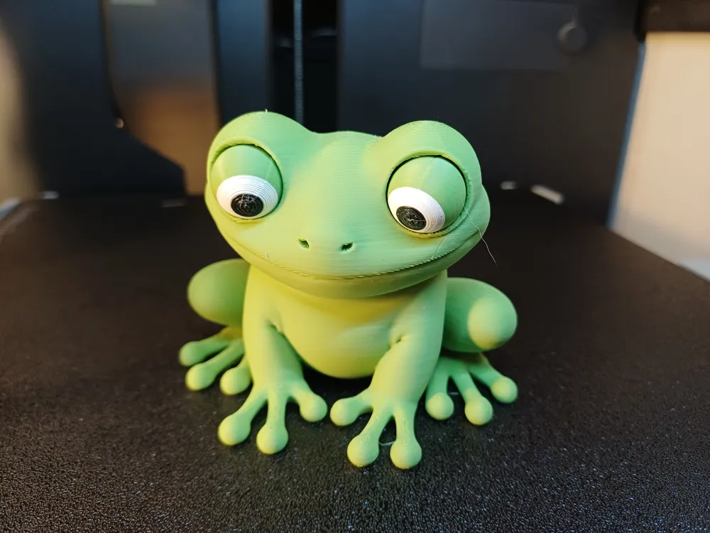Frog (moving eyes, NoAMS) - Free 3D Print Model - MakerWorld