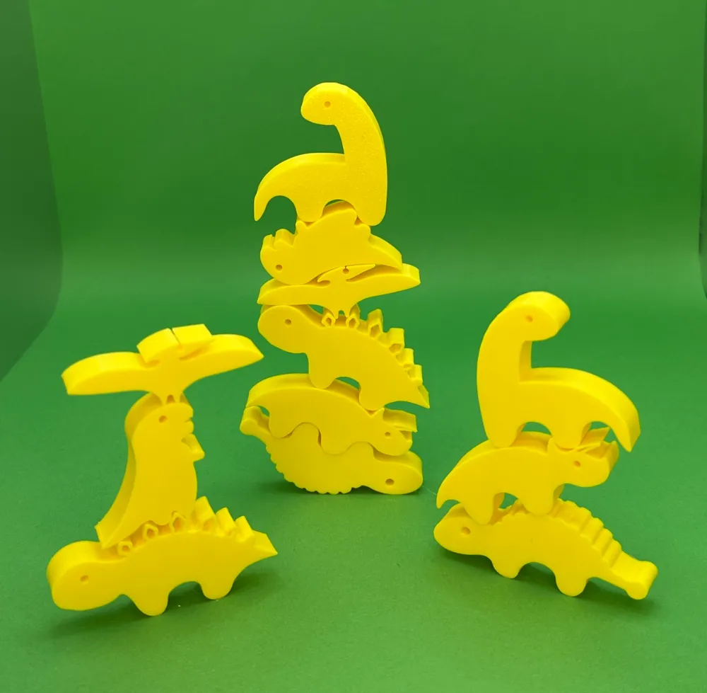 Stackable Dinosaurs by Waffles MakerWorld: Download Free 3D Models