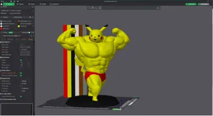Ultra Swole Pikachu colored Remixed by BJVargas - MakerWorld