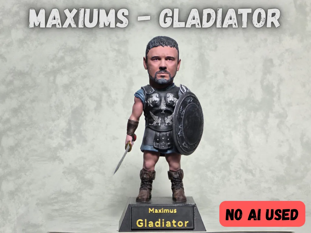 Maximus Decimus Meridius - Gladiator Figurine - Free 3D Print Model ...