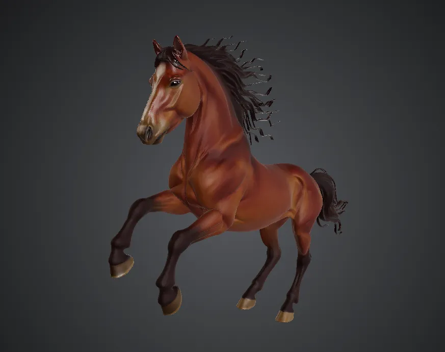 Majestic Stallion Horse - High Detail (12cm) - Free 3D Print Model ...