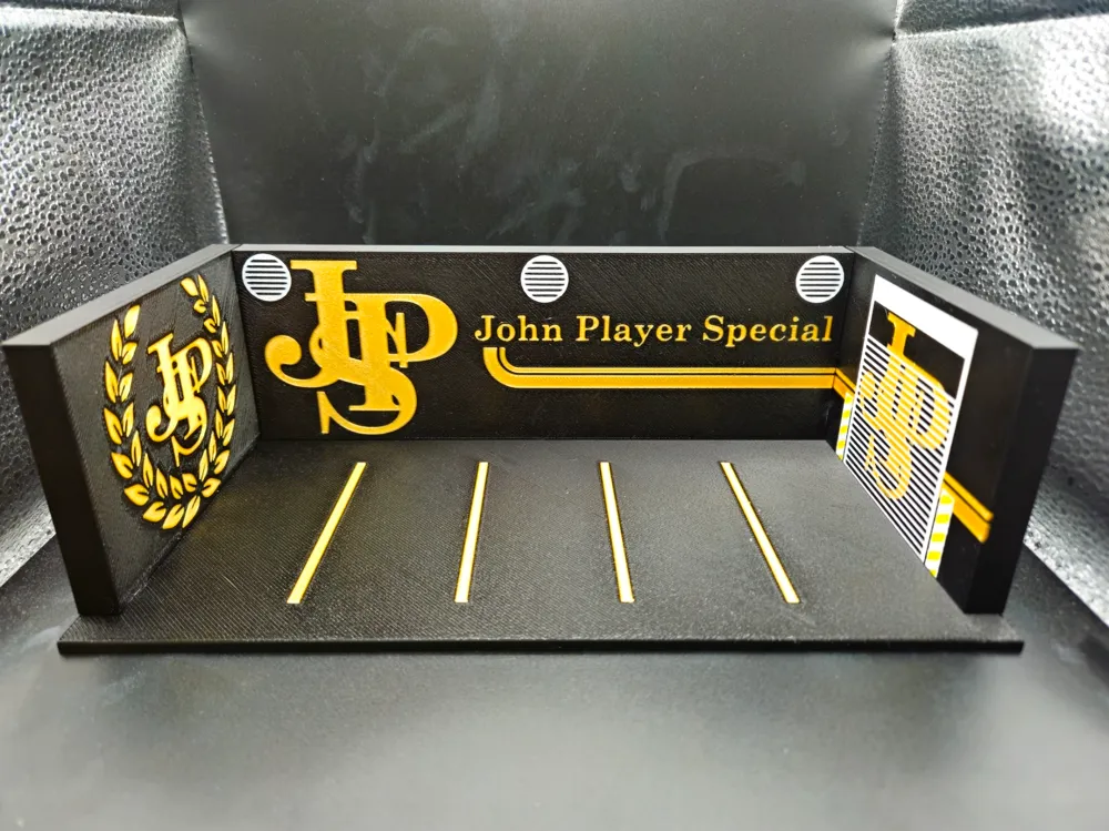 JPS John Player Special garage diorama by FredBoy - MakerWorld