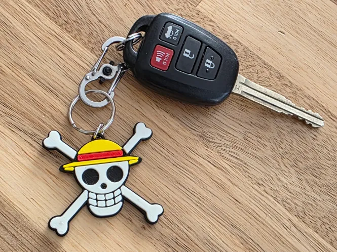 One Piece Monkey D Luffy skull keychain by IronSerif MakerWorld ...