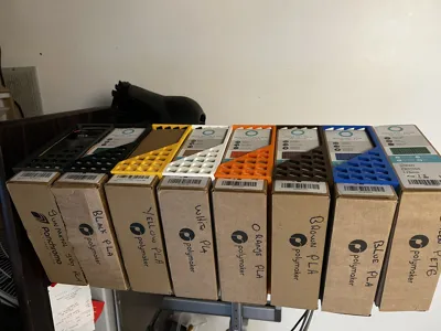 Filament storage stack Bambu boxes stackable trays - Free 3D Print ...