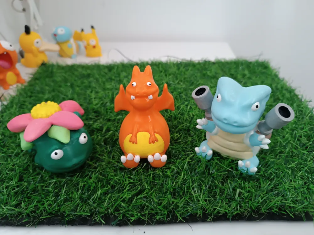 Silly Pokémon Charizard Blastoise Venosaur (4pcs) - Free 3D Print Model ...