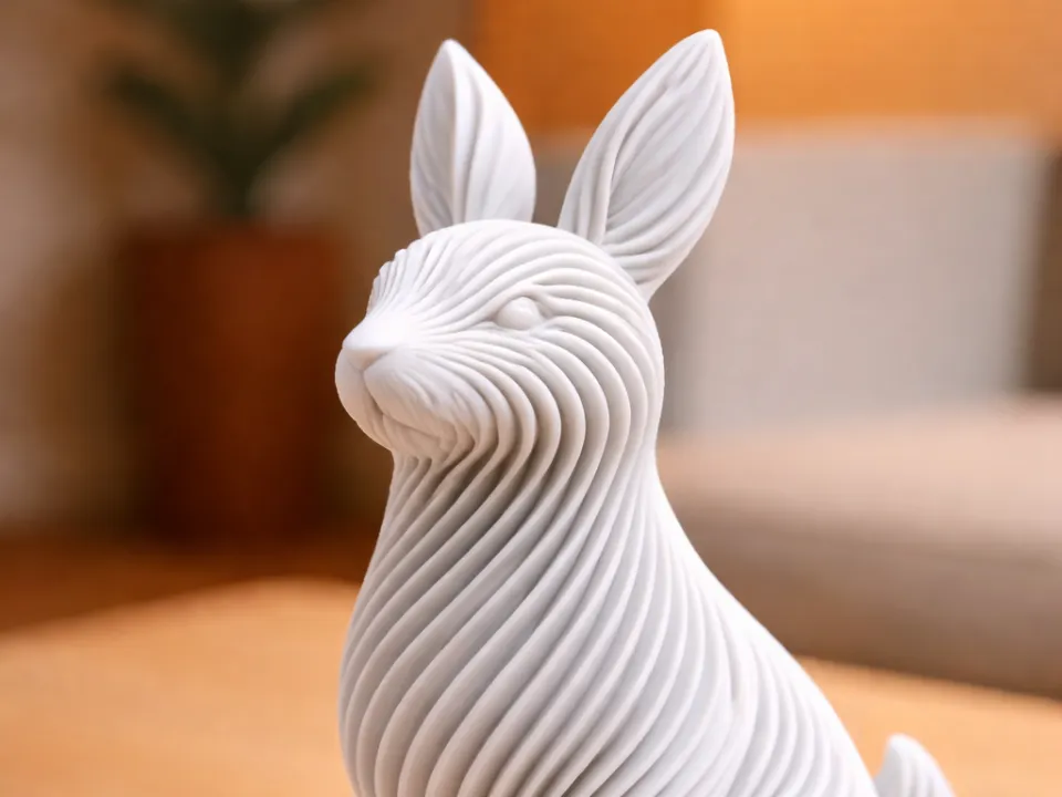 Conejo espiral minimalista - Modelo de impresión 3D gratuito - MakerWorld