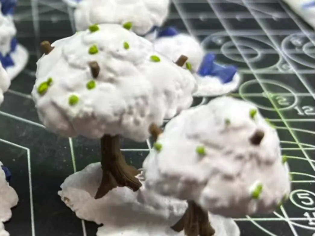 Twin Snow-Covered Trees Landscape by pokemon player - MakerWorld