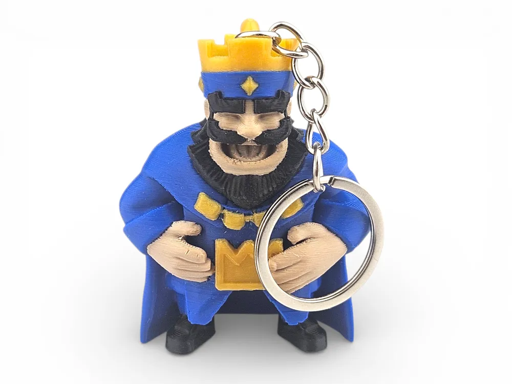 Clash Royale King Keychain - hihihiha Emote. - Free 3D Print Model ...