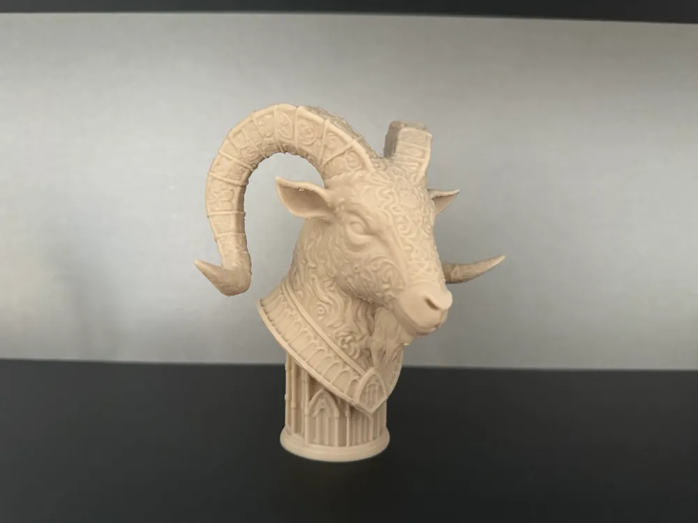 Goat sculpture - Free 3D Print Model - MakerWorld