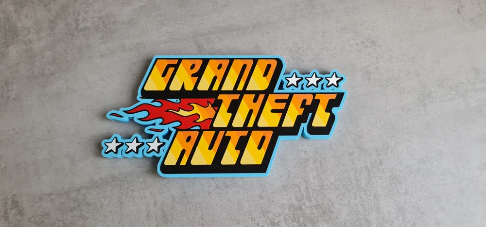 Grand Theft Auto GTA Logo / Sign by Lendehaas MakerWorld: Download Free ...