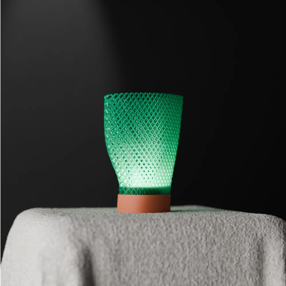 Modern Basket Shade Lamp. Elegant Flowing Design - Free 3D Print Model ...