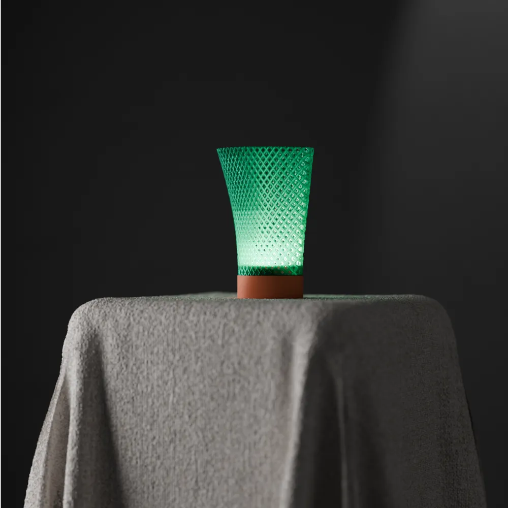 Modern Basket Shade Lamp. Elegant Flowing Design - Free 3D Print Model ...