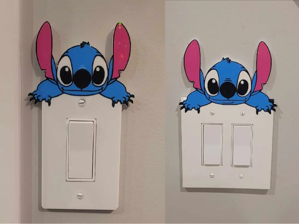 Stitch Single and Double Light Switch Covers by bloodVixen - MakerWorld