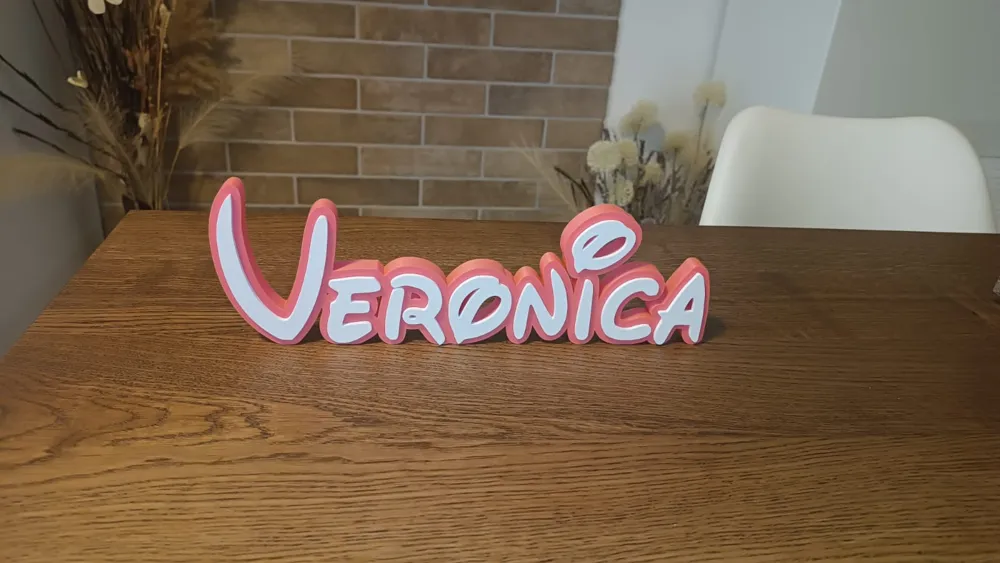 Letreiro de Nome Disney Veronica para Decoração de Parede de Quarto ...
