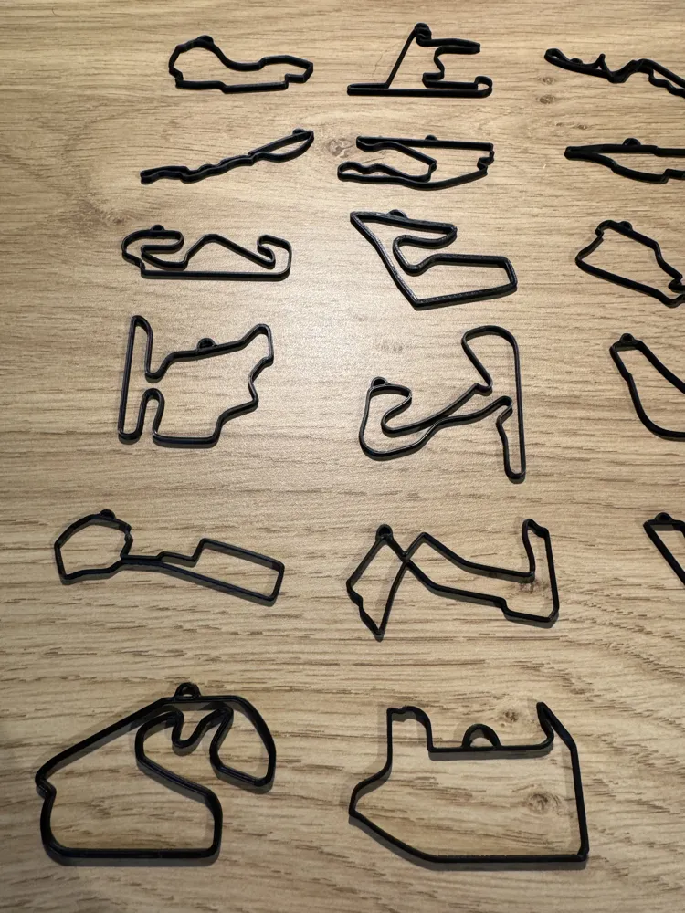 All 2026 Formula 1 Track Keychains - Free 3D Print Model - MakerWorld