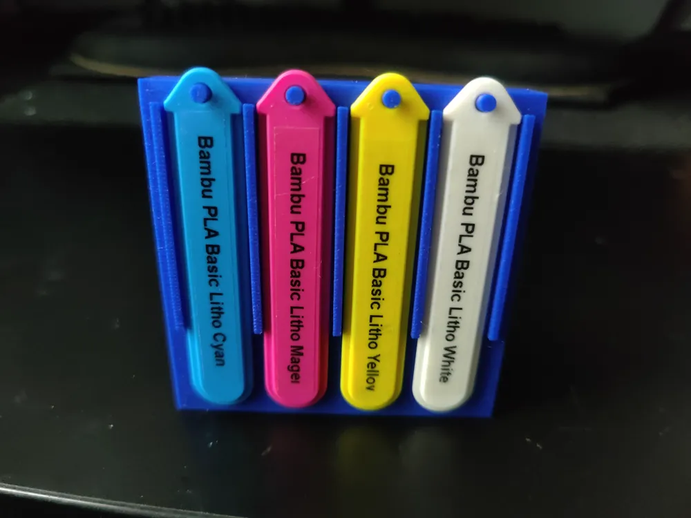 Taller Bambu AMS filament marker stand Remixed by kitgerrits MakerWorld ...